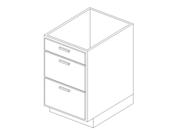 Vanity Cabinet with 3 Drawers Revit Family | BIM Library